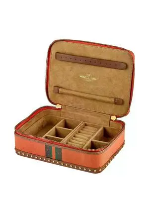 Wolf Ida Studded Jewellery Box - Orange