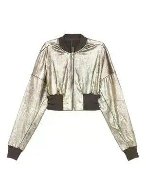Rick Owens Zip-up Bomber Jacket - Gold