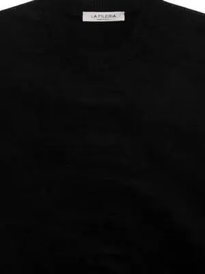 FILERIA Ribbed Knit Sweater - Black