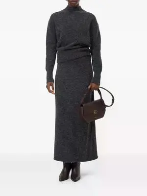 Closed Long-sleeve Mock Neck Sweater