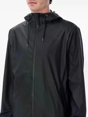 Rains Storm Breaker Zip-front Hooded Jacket - Black