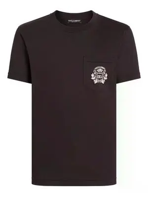 Dolce & Gabbana Logo-patch T-shirt - Brown