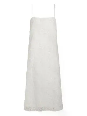 Proenza Schouler Virginie Embroidery-detail Midi Dress - White