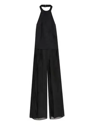 BOSS Dellana Pleated Halterneck Jumpsuit - Black