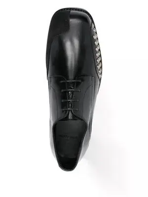 STEFAN COOKE Stud-panel Square-toe Derby Shoes