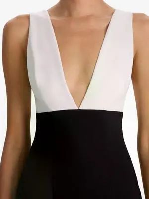 Alice + Olivia Mandy Plunge-neck Mini Dress - Black