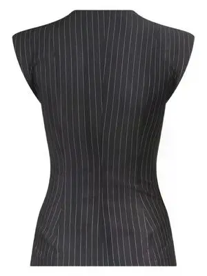 LUDOVIC DE SAINT SERNIN Robin Pinstripe Top - Grey