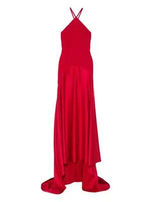 Solace London Halter Maxi Dress - Red