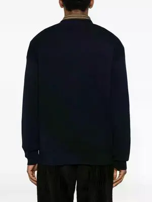 Drole De Monsieur Rose-embroidery Button-up Cardigan - Blue