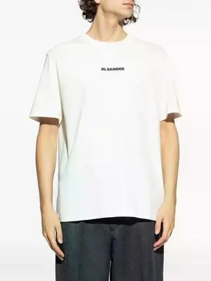 JIL SANDER Logo Print Cotton T-shirt - White