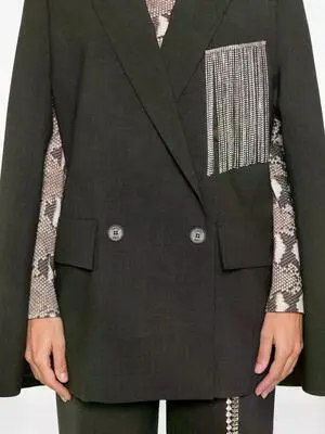 CIRCUS HOTEL Fringe Double-breasted Coat