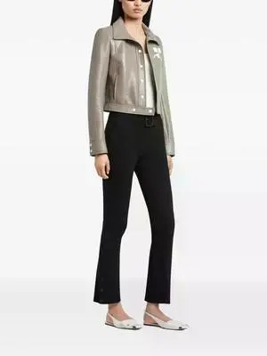 COURREGES Vinyl Cropped Jacket - Brown