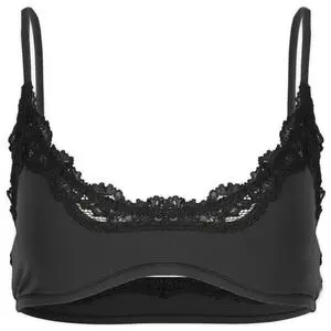 SKIMS Fits Everybody Lace Scoop Bralette - Onyx