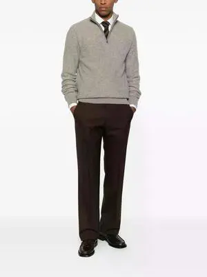 Vince Mock-neck Zip Sweater