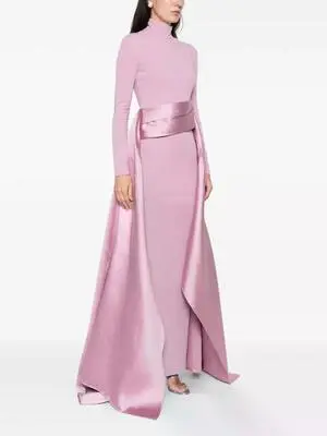 Solace London High-neck Sash Dress