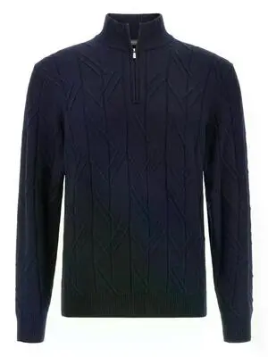 Boggi Milano Half-zip Sweater - Blue