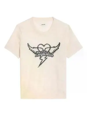 Zadig&Voltaire Idal Heart-graphic T-shirt - Neutrals
