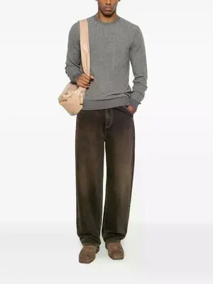DIKTAT Crew Neck Long Sleeve Sweater - Grey