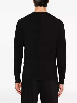 DIKTAT Crew-neck Long-sleeve Sweater - Black