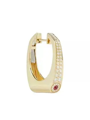 RAINBOW K 14k Yellow Grace Ruby Diamond Earring - Gold