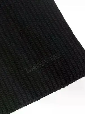 LANVIN Ribbed Logo Scarf