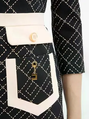 Elisabetta Franchi V-neck Mini Shirt Dress