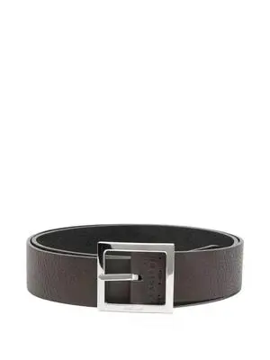 ORTIGNI Square Buckle Belt - Brown