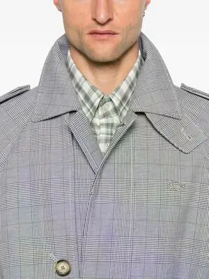 Lacoste Plaid Belted Coat