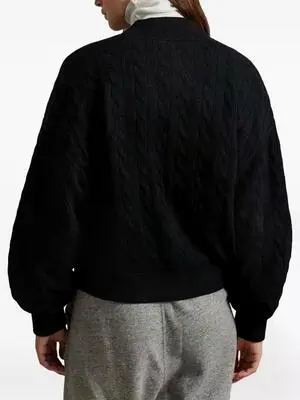 Polo Ralph Lauren Pink Pony Cable-knit Buttoned Cardigan