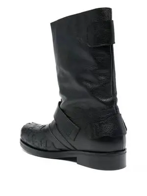 STEFAN COOKE Leather Biker Boots