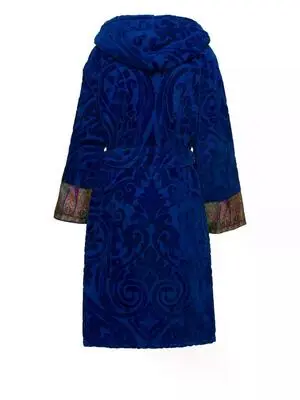 Etro New Tradition Hooded Paisley-print Bath Robe - Blue