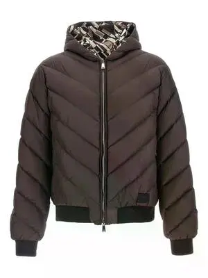Fendi Reversible Quilted Hooded Jacket - Brown