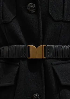 ME+EM Ruched Belt With Magnetic Buckle