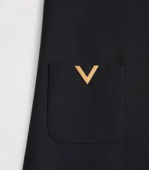 Valentino Garavani Crepe A-line Mini Dress - Black