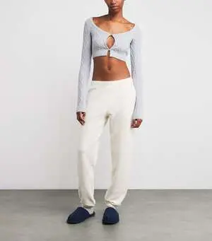SKIMS Cable-knit Cropped Cardigan