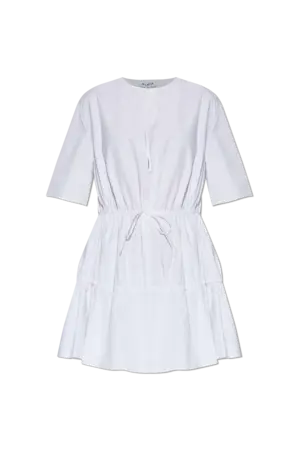 Alaïa Drawstring Mini Dress - White