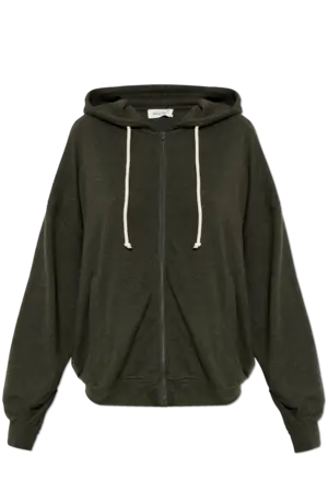American Vintage Hooded Zip-Up Top Green