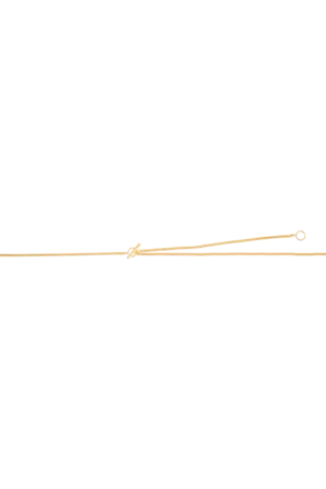 JIL SANDER Brass Necklace With Pearl Pendant - Gold