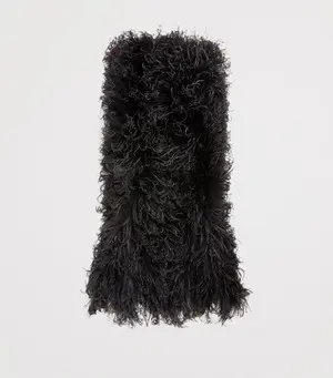 Valentino Garavani Feather Scarf - Black
