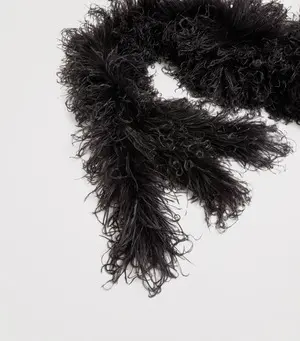 Valentino Garavani Feather Scarf - Black