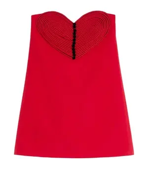 Valentino Garavani Silk-wool Heart Mini Dress