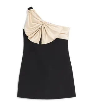 Valentino Garavani Silk-wool Bow Mini Dress