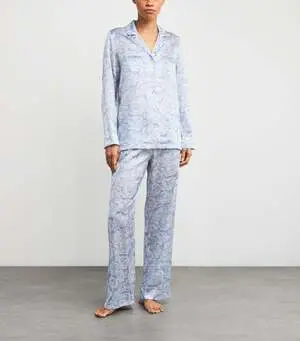 Derek Rose Silk Floral Pyjama Set