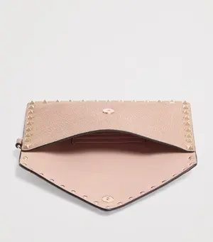 Valentino Garavani Calfskin Rockstud Detail Clutch
