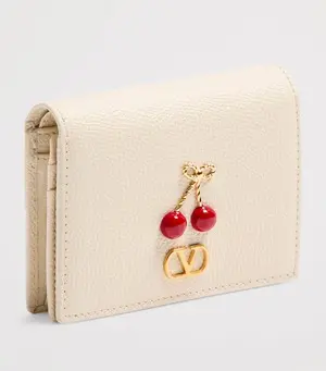 Valentino Garavani Vlogo Cherryific Wallet - White