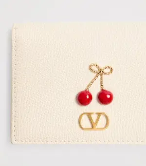 Valentino Garavani Vlogo Cherryific Wallet - White