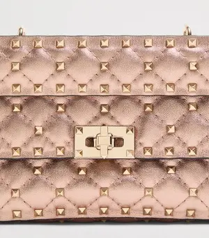 Valentino Garavani Rockstud Spike Top-handle Bag - Nude