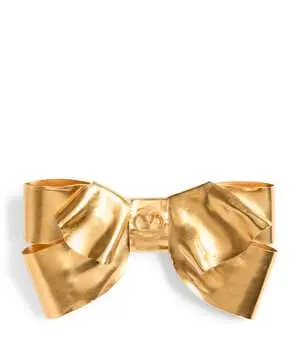 Valentino Garavani Trop Chou Bow Brooch - Metallic