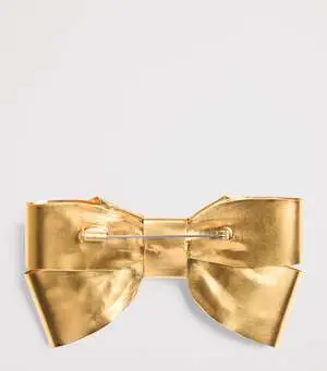 Valentino Garavani Trop Chou Bow Brooch - Metallic