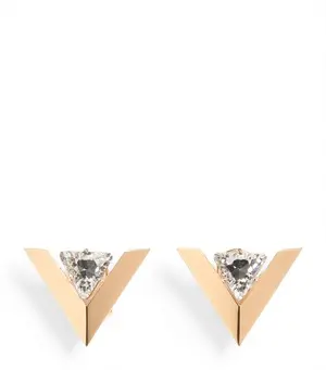 Valentino Garavani Large Je Les V Logo Stud Earrings - Gold